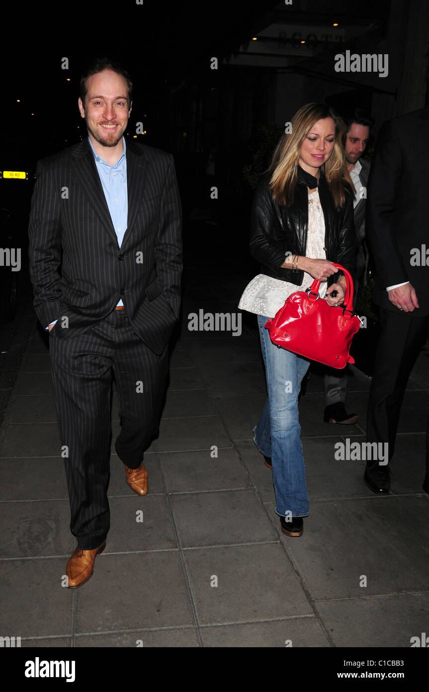 Derren Brown leaving Scott's restaurant with friends London, England ...