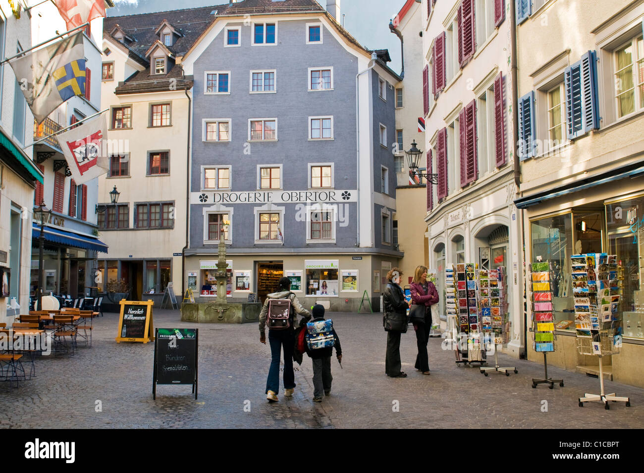 Traditional house, old town, Chur, Switzerland Stock Photo - Alamy