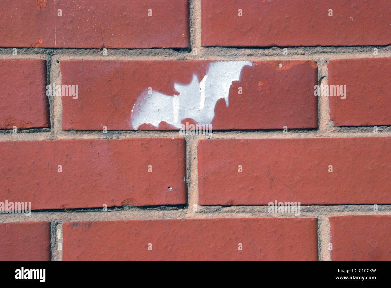 Painted bat - uncommon hero graffiti on the walls Stock Photo - Alamy