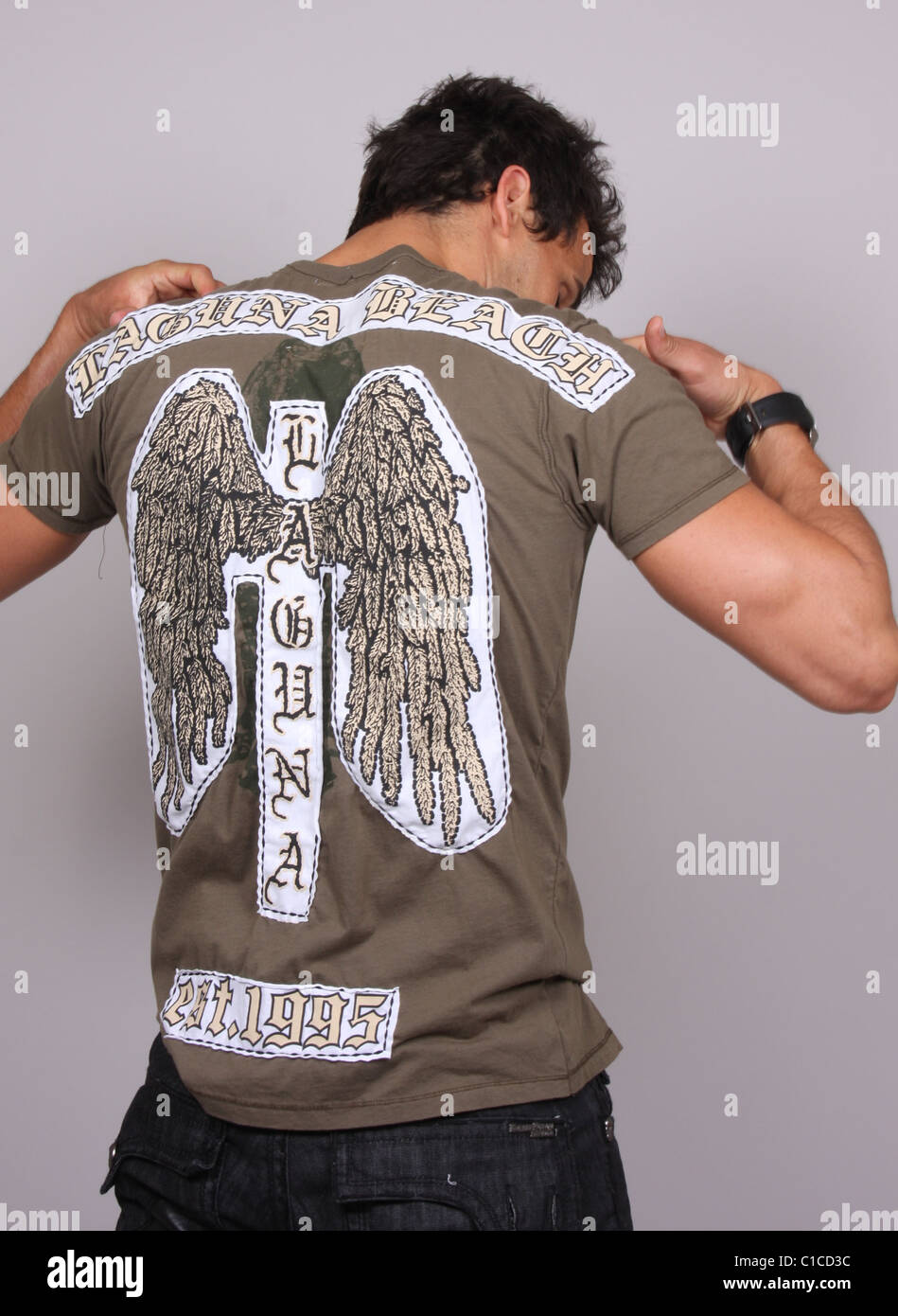 Jeremy Jackson poses at a photoshoot held at the Laguna Beach Jeans ...