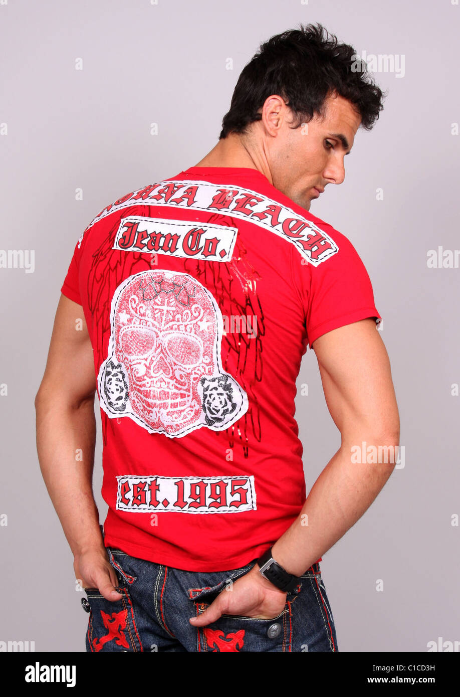 Jeremy Jackson poses at a photoshoot held at the Laguna Beach Jeans ...