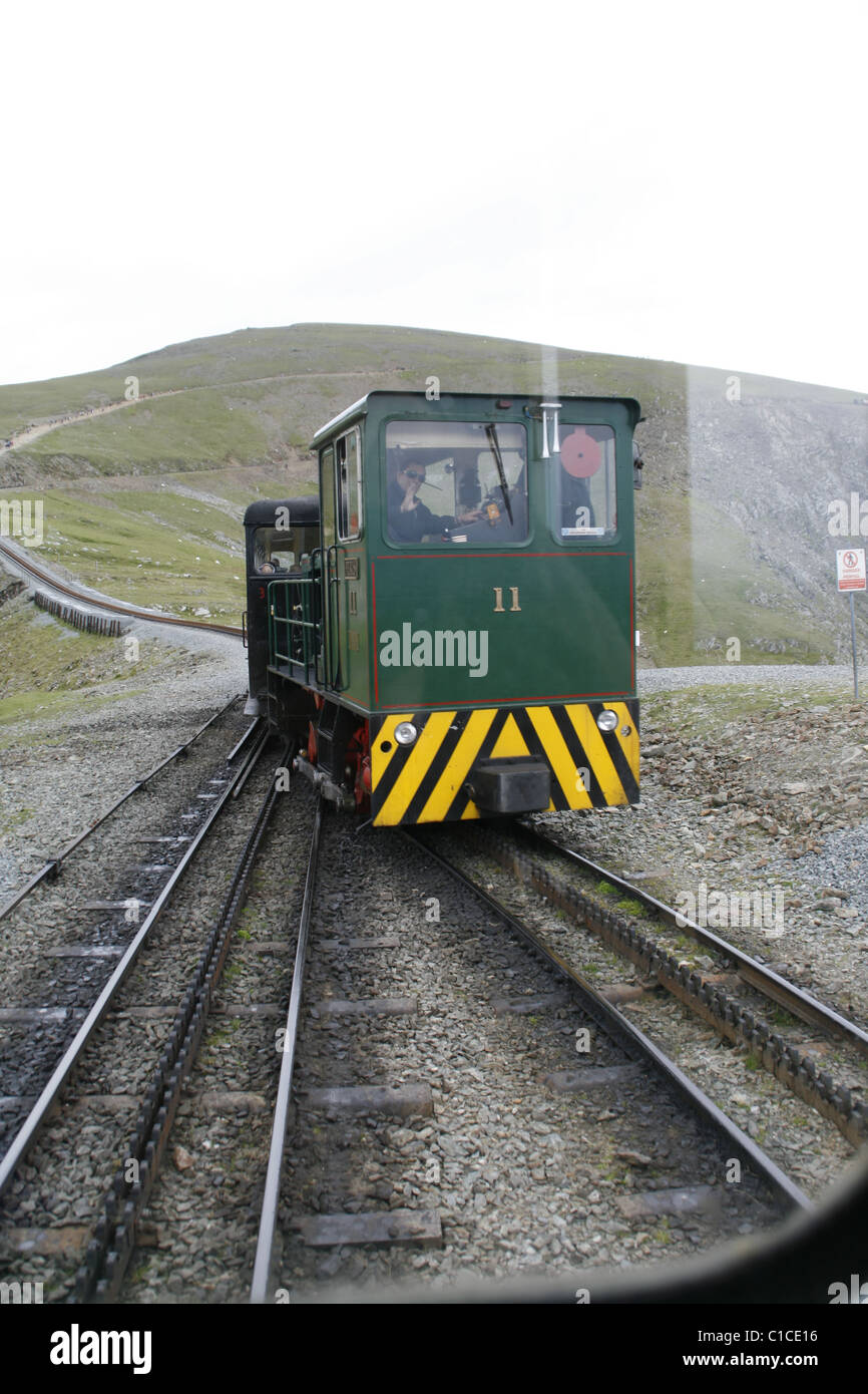 snowdon mountain railway north wales great britain Stock Photo - Alamy