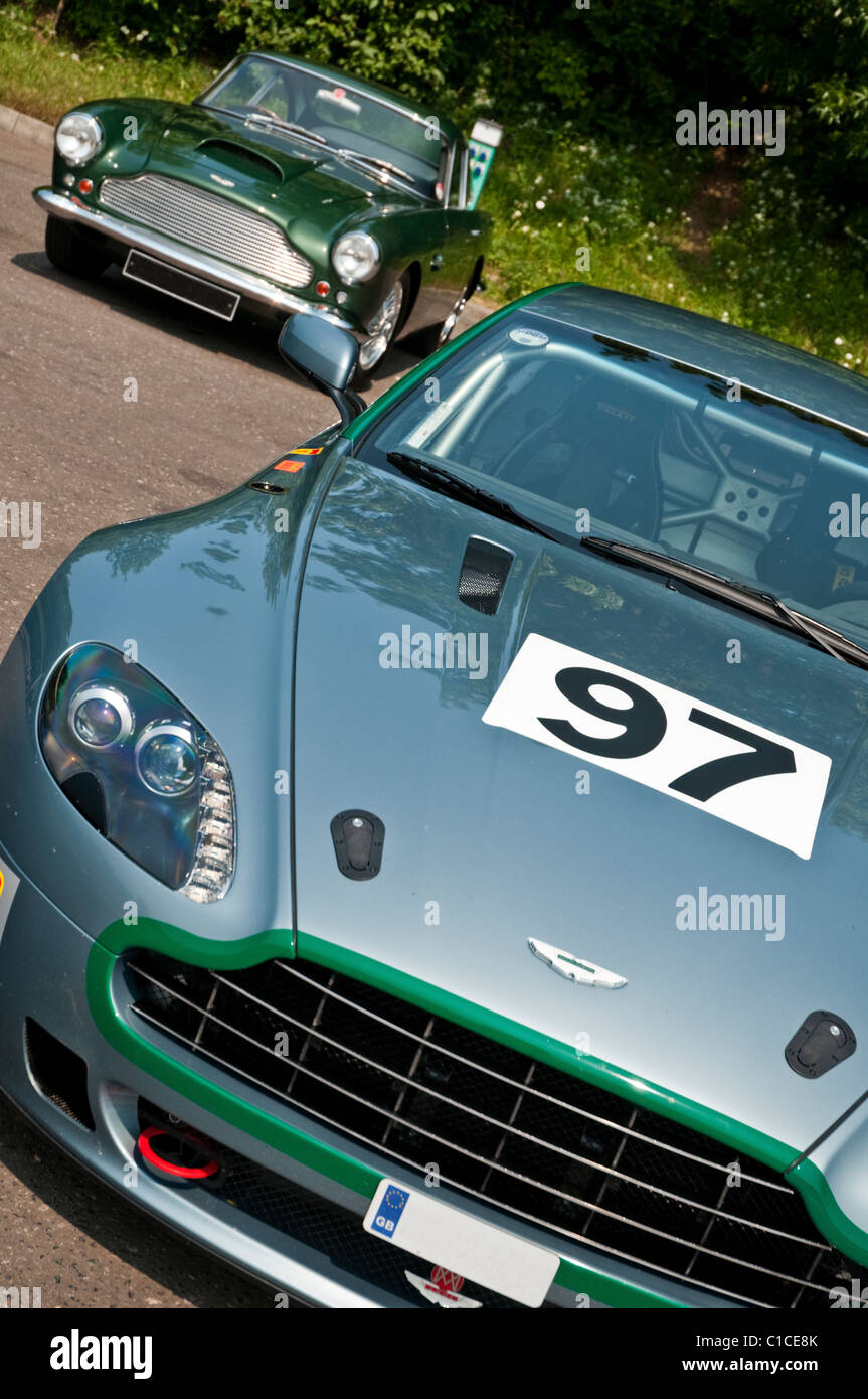 Two Aston Martin motorcars pictured together Stock Photo - Alamy