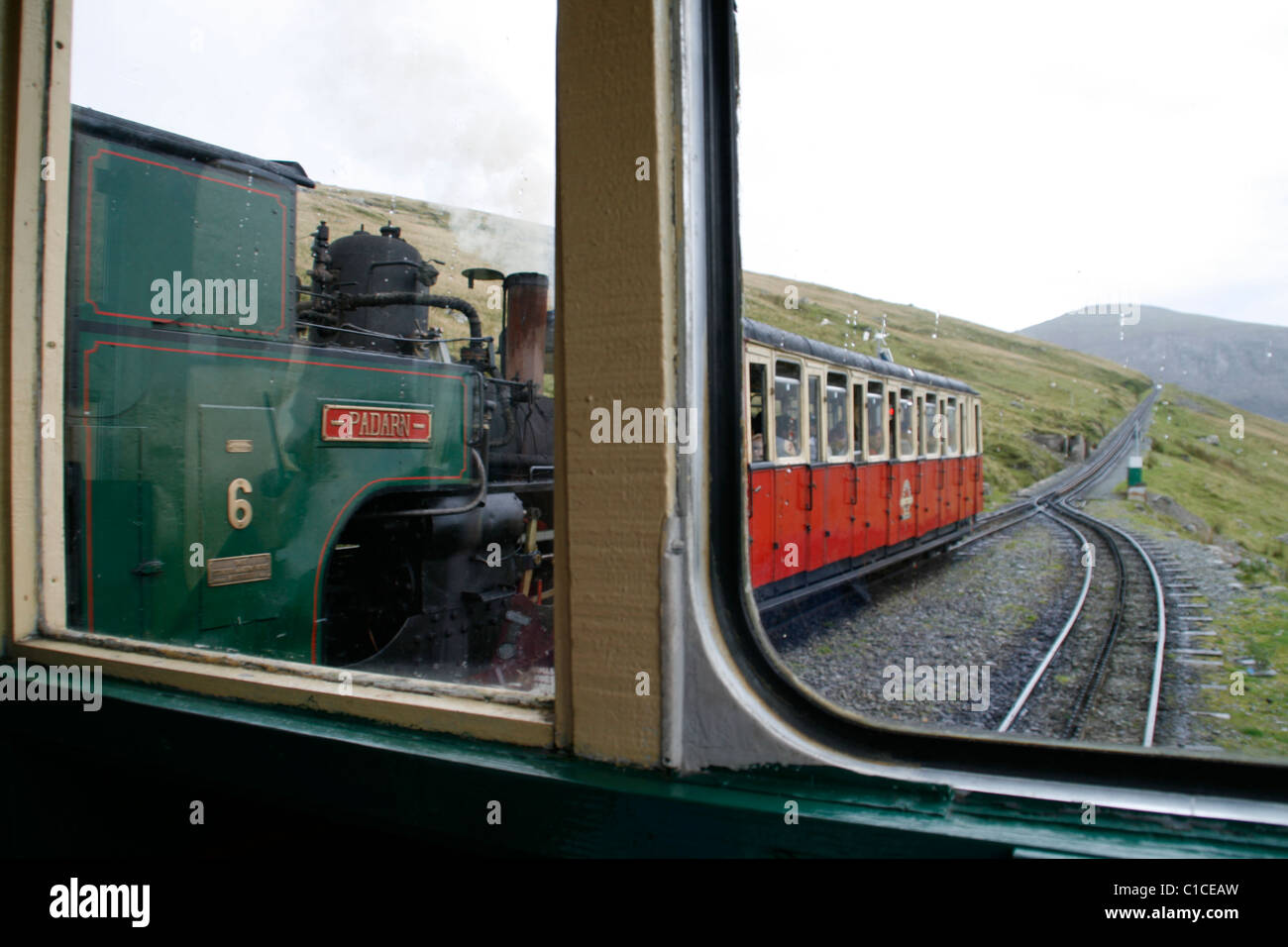 snowdon mountain railway north wales great britain Stock Photo - Alamy