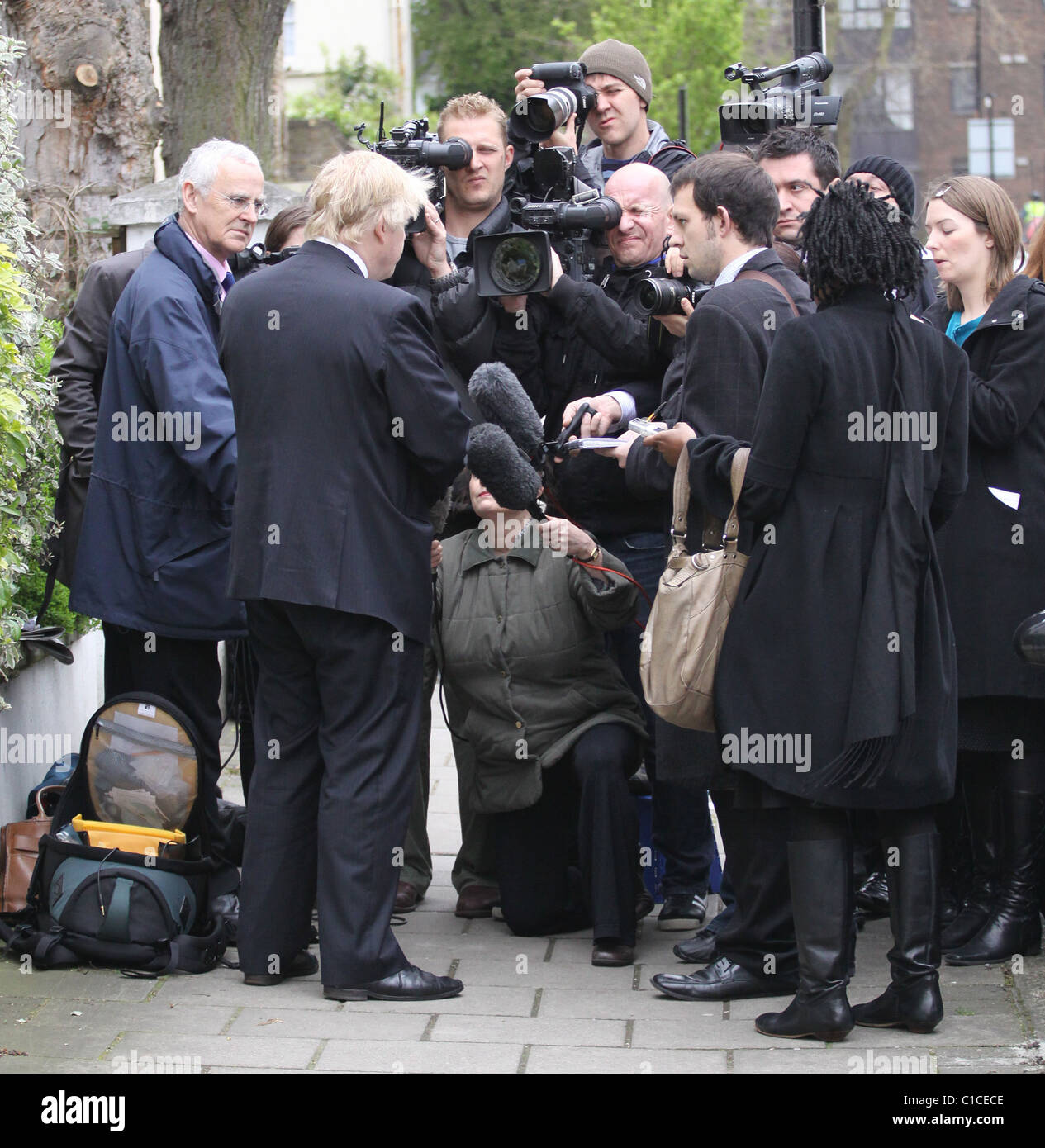 Mayor of London Boris Johnson makes a statement to the press about the ...