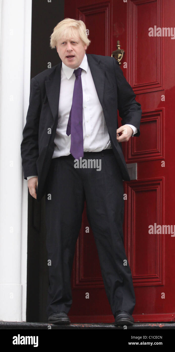 Mayor of London Boris Johnson makes a statement to the press about the ...