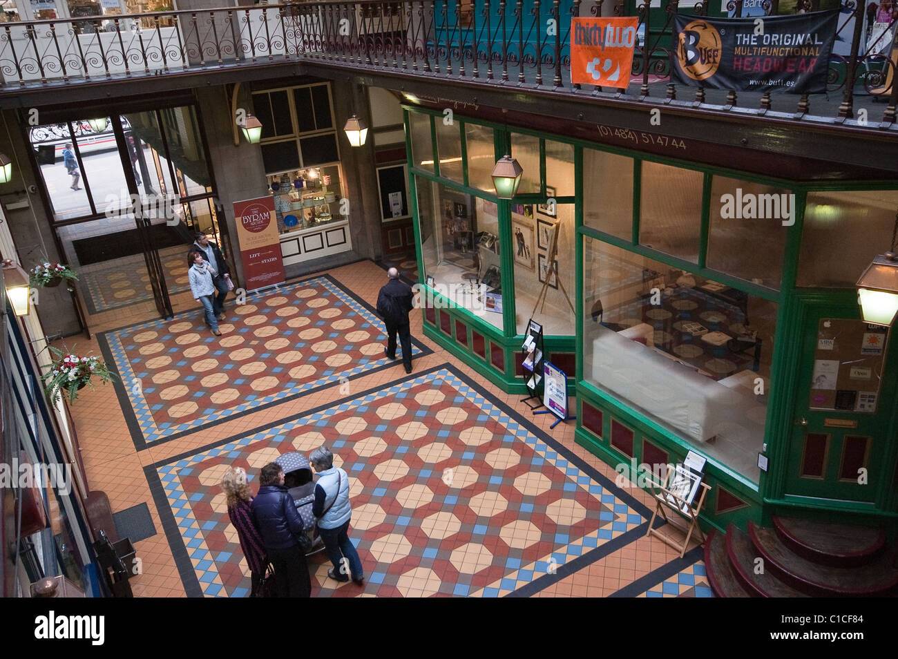 Independent shops in Byram Arcade shopping centre Huddersfield Stock ...