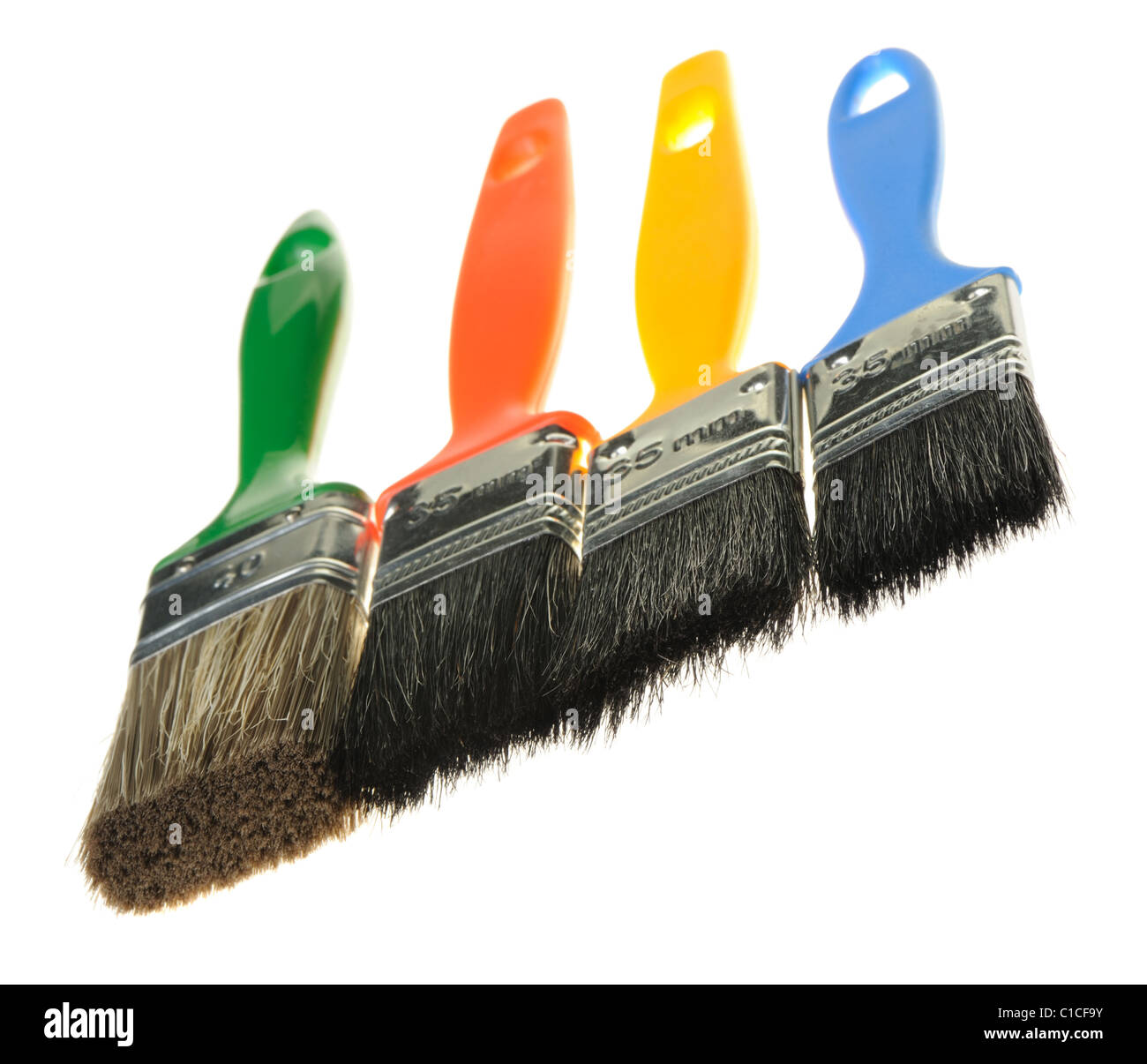 Brush for painting works. It is isolated on a white background Stock ...