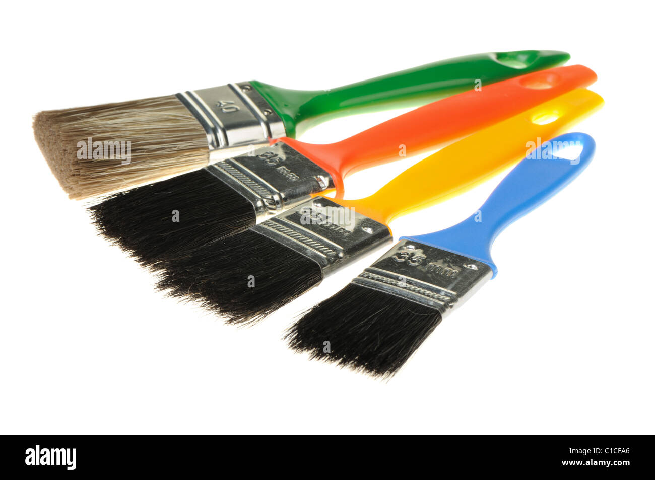 Brush for painting works. It is isolated on a white background Stock ...