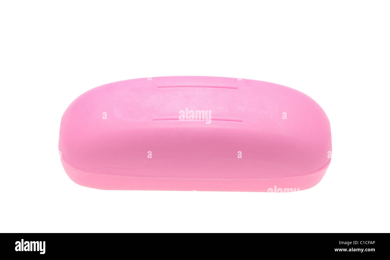 Soap of pink color. It is isolated on a white background Stock Photo ...