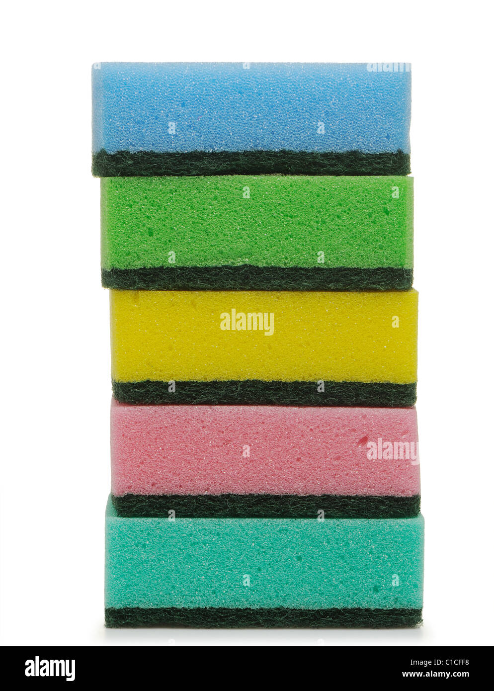 Set color sponge for washing. It is isolated on a white background ...