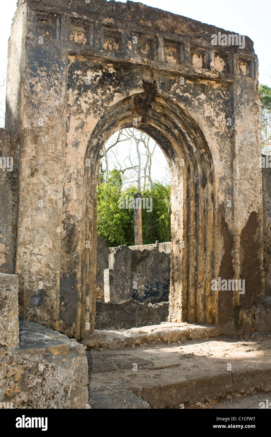 Gedi ruins, Malindi, Kenya Stock Photo - Alamy