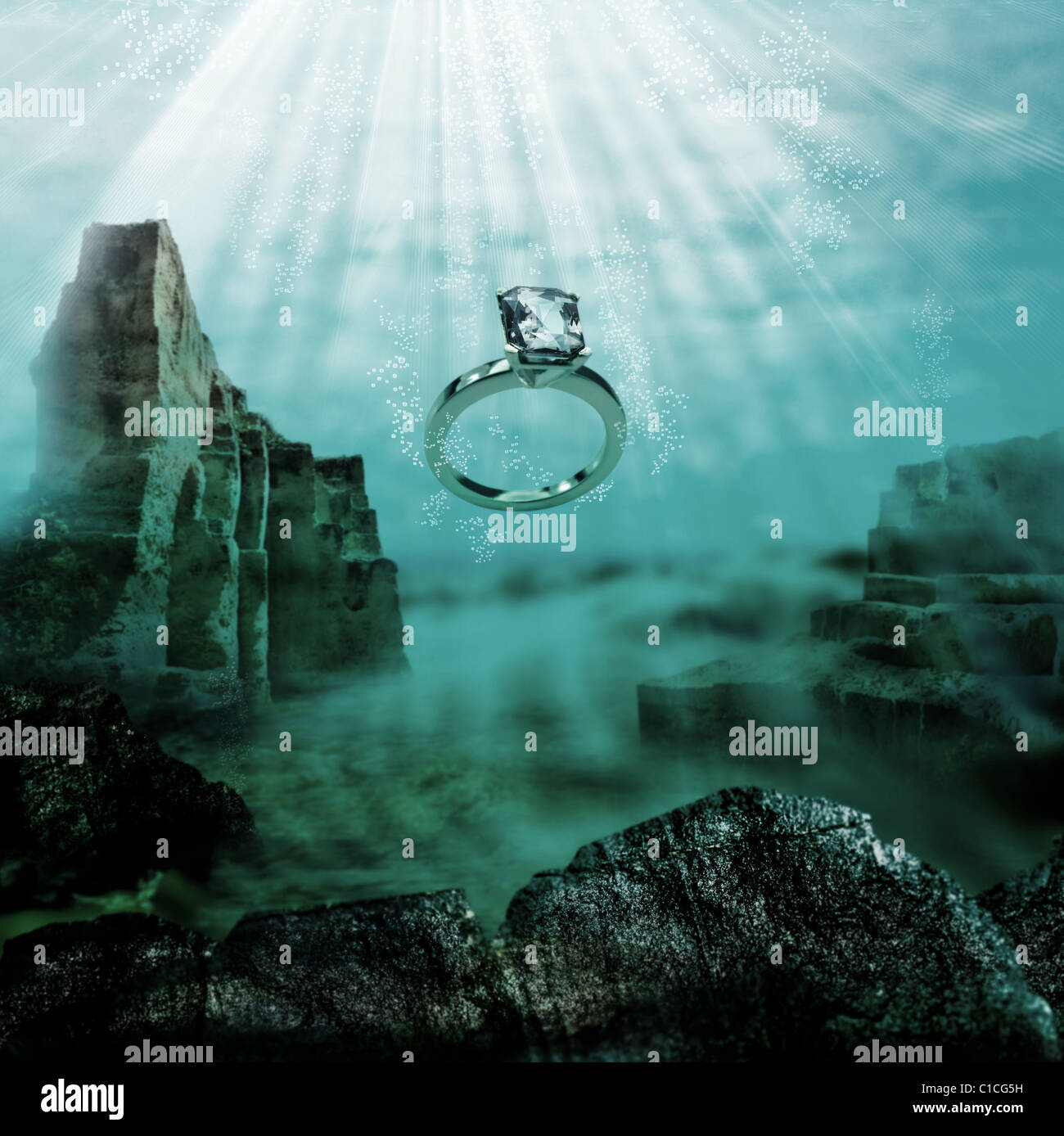 Stone Sinking Water High Resolution Stock Photography and Images - Alamy