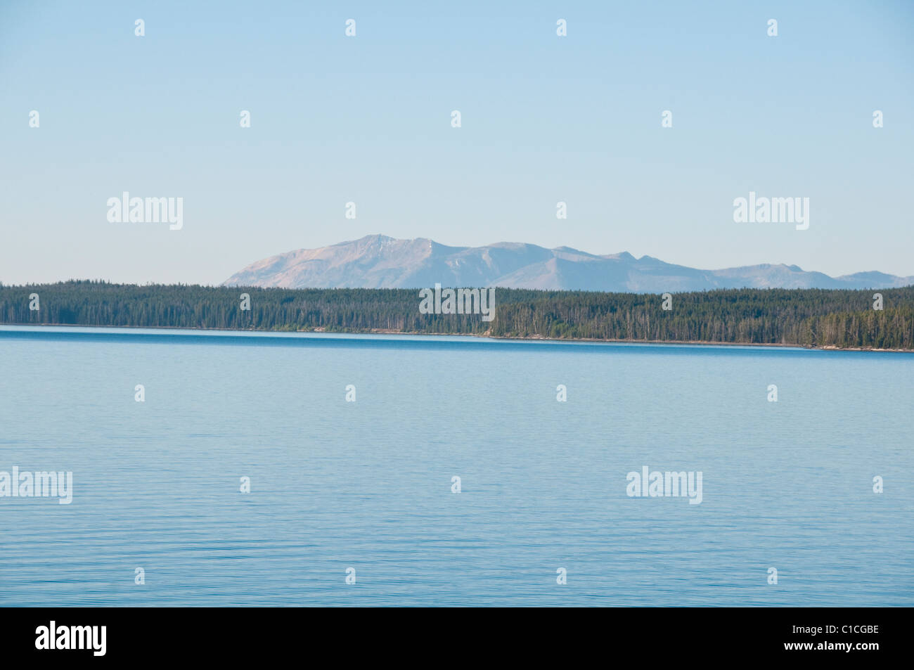 Views From Lake Hotel,Lake Yellowstone,Teton Range Mountains,Dot Island ...