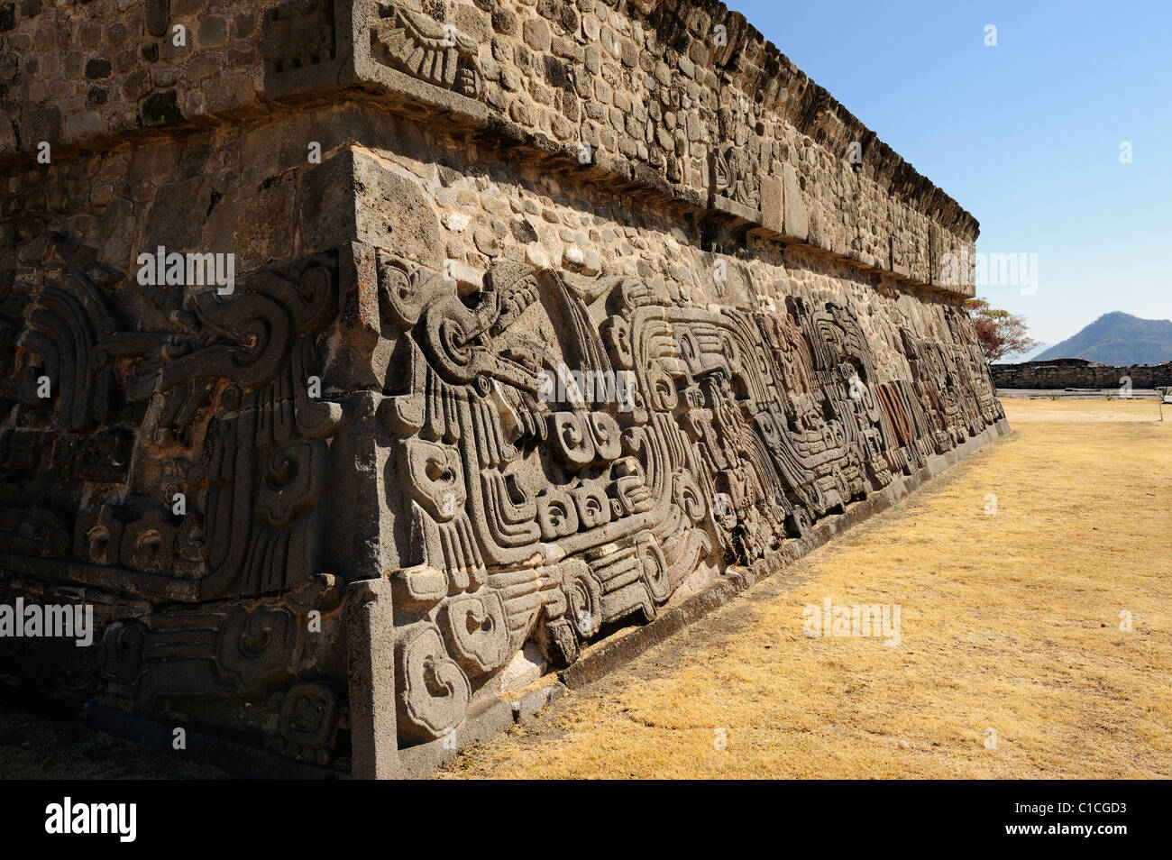 Pyramid of the Feathered Serpent at Xochicalco in Morelos State, Mexico ...