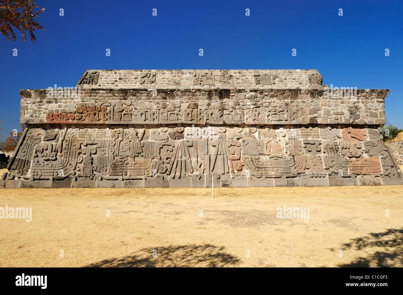 Pyramid of the Feathered Serpent at Xochicalco in Morelos State, Mexico ...