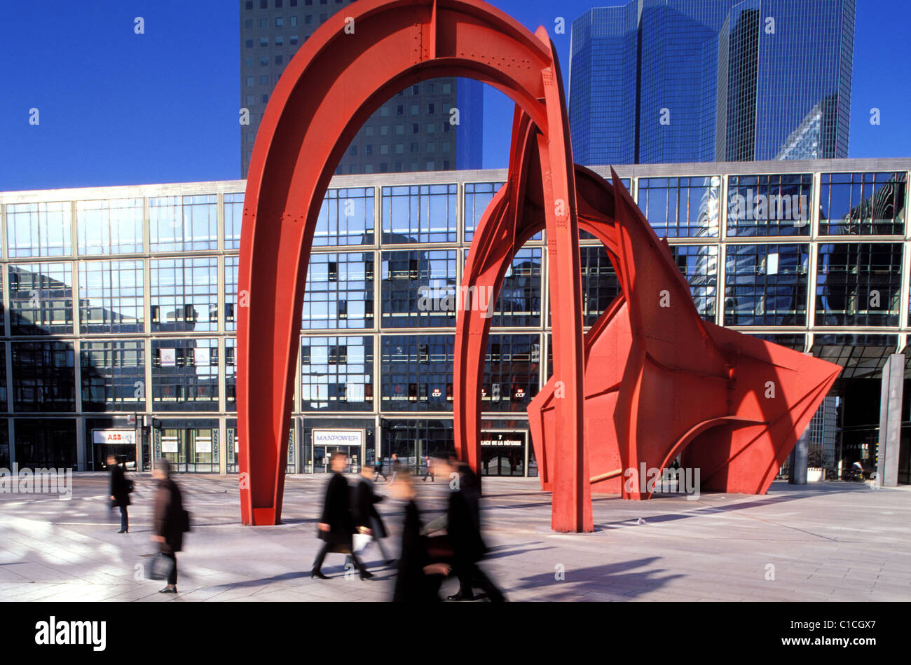 France, Hauts de Seine, La Defense, Stabile sculpture by Calder called ...