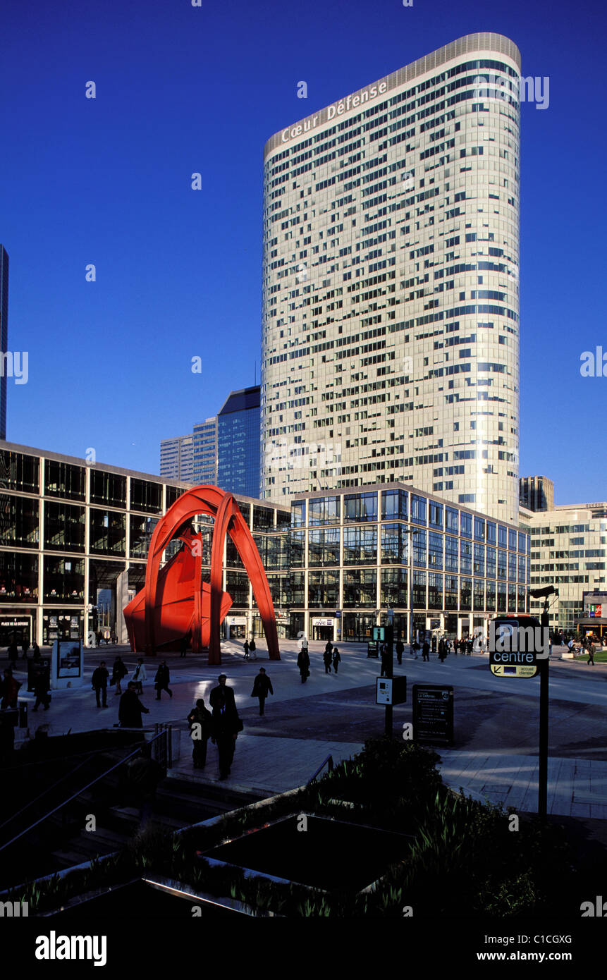 France Hauts de Seine La Defense Stabile sculpture by Calder called The ...