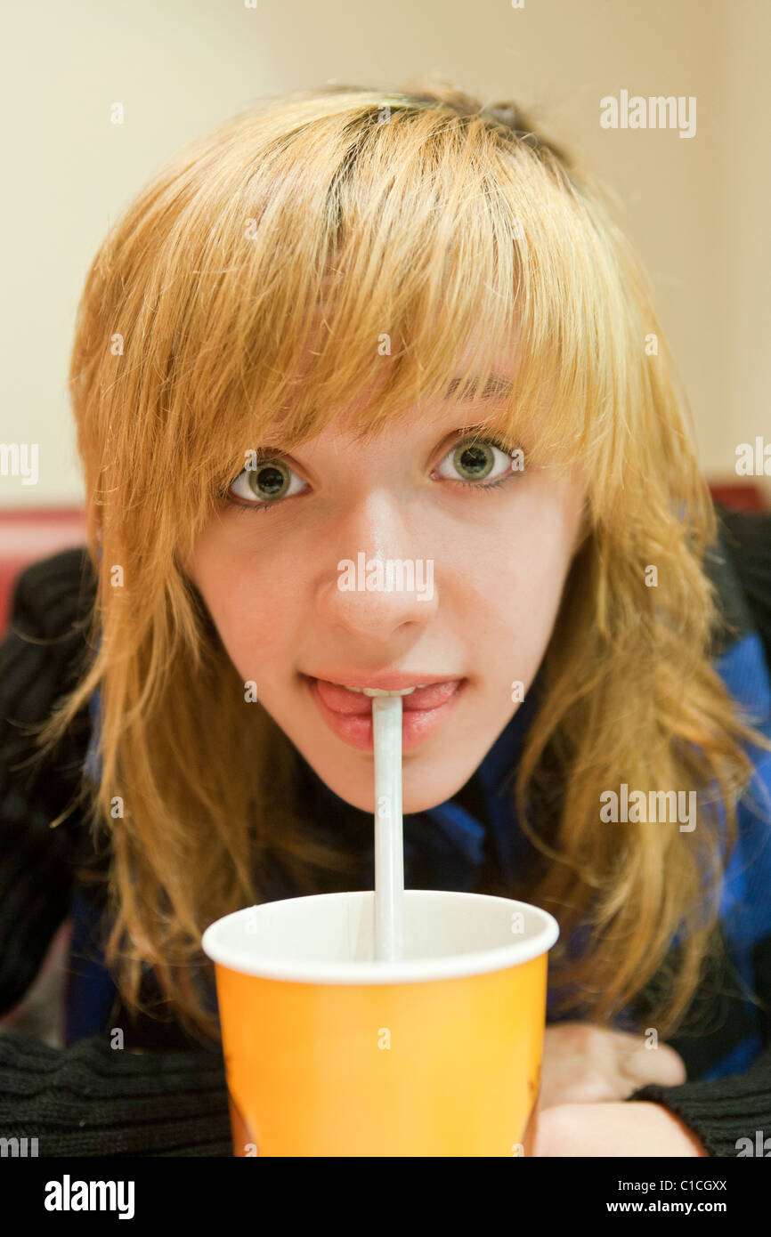 Sipping through a straw hi-res stock photography and images - Alamy