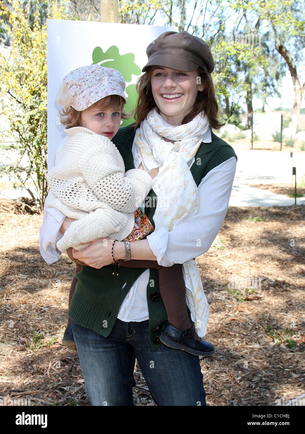 Sarah Clark with her daughter The Green Hollywood Tree Planting at ...