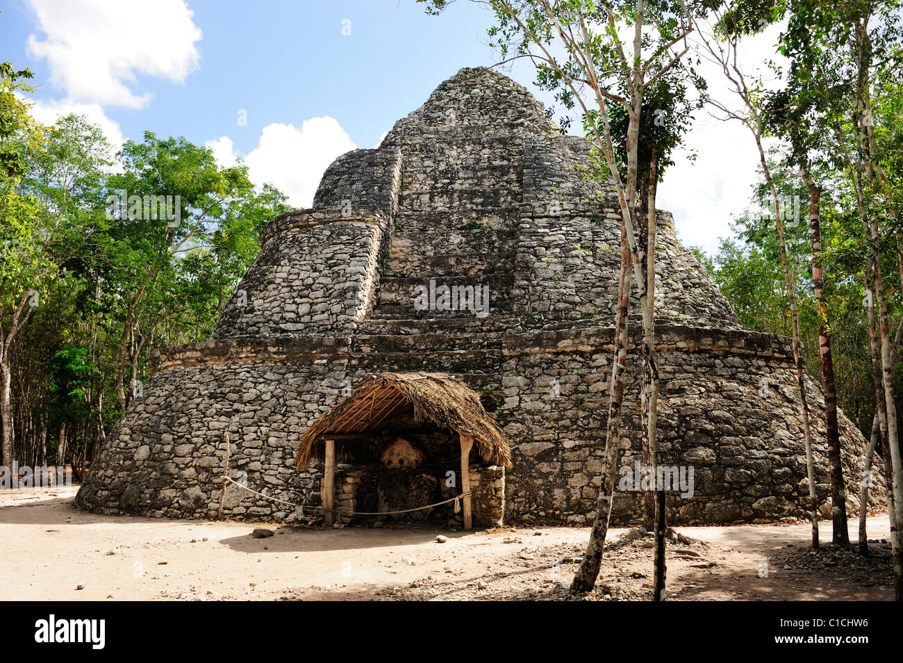 Xaibe structure in the ruins of Coba in Quintana Roo State, Mexico ...