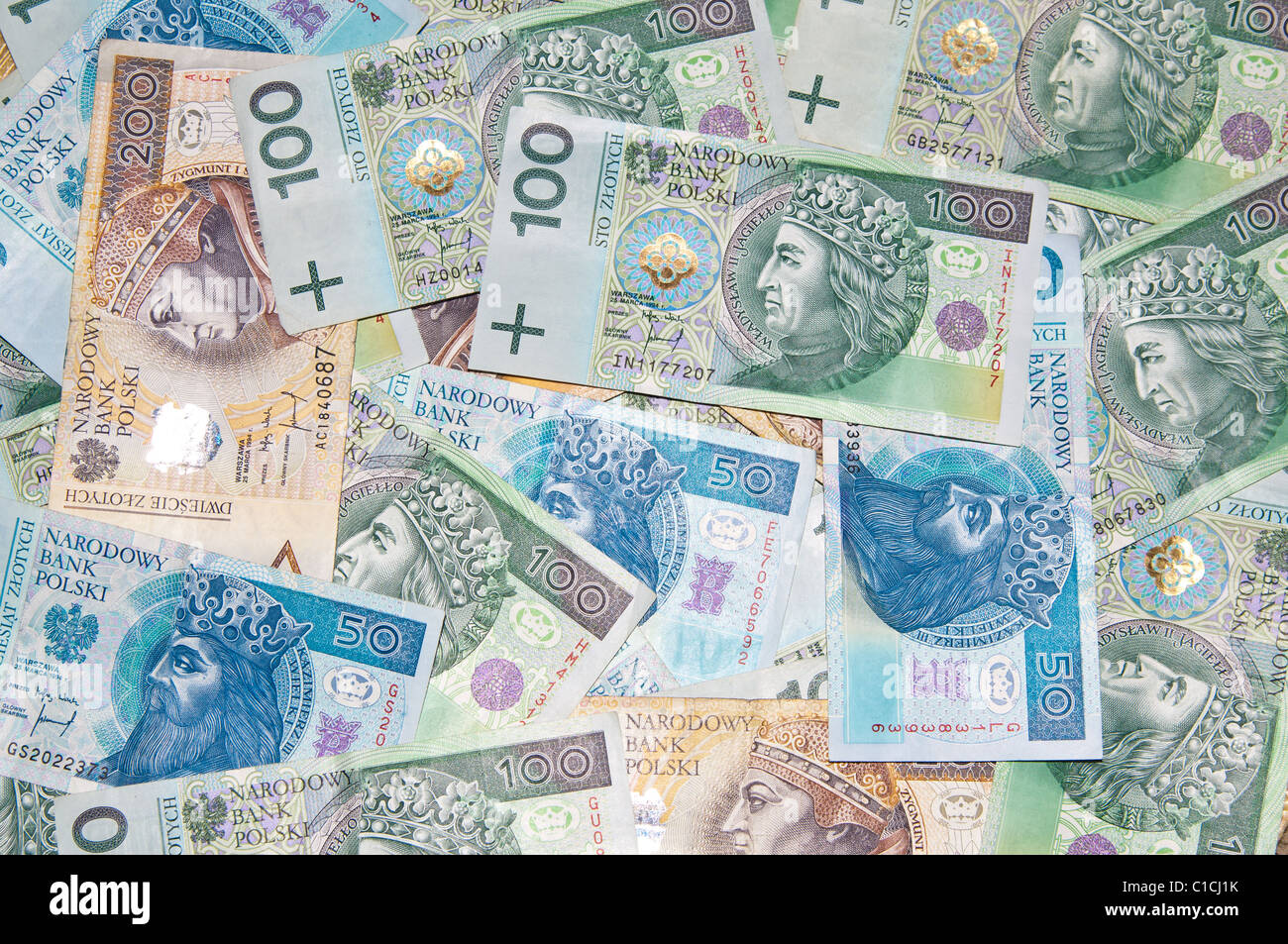 polish money zloty banknotes Stock Photo - Alamy