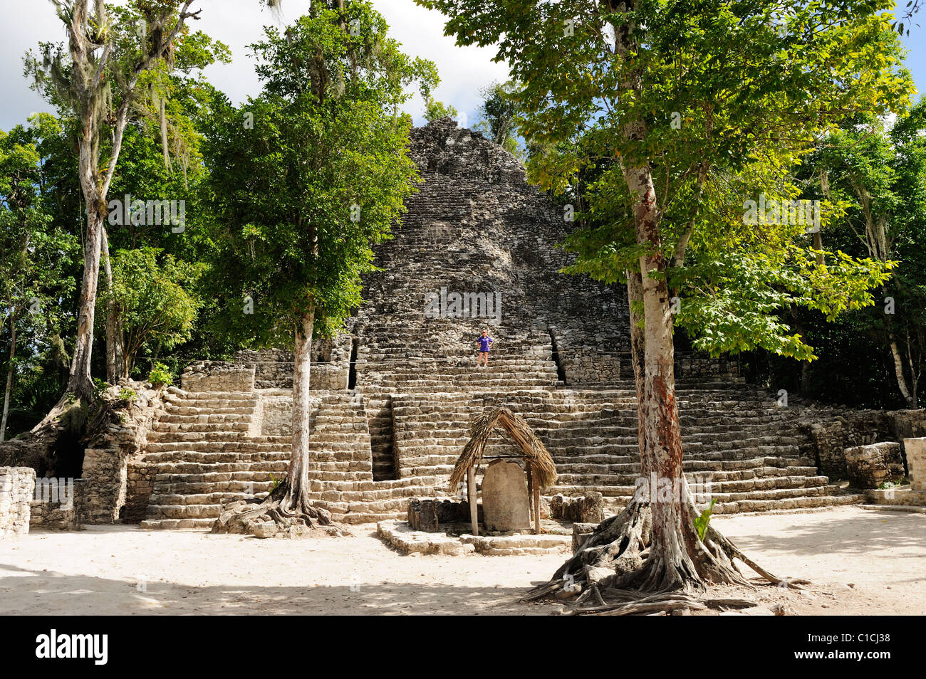 La Iglesia (the Church) in the ruins of Coba in Quintana Roo State ...
