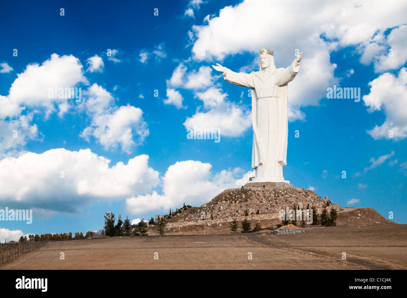 Jesus Christ big monument on the hill Stock Photo - Alamy