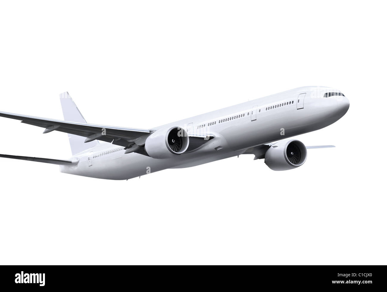 commercial airplane on white background with path Stock Photo - Alamy
