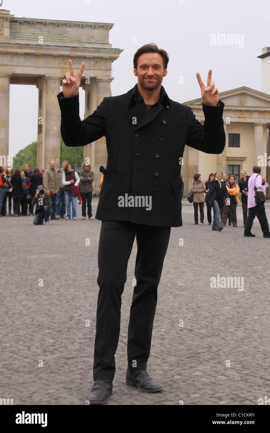 Hugh Jackman at a photocall for his new movie "X-Men Origins: Wolverine ...