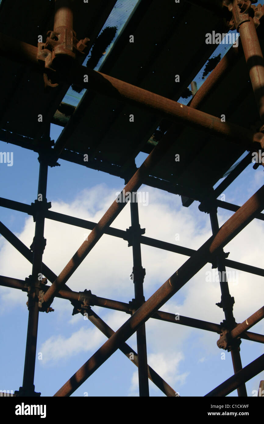 detail of old rust covered scaffolding Stock Photo - Alamy
