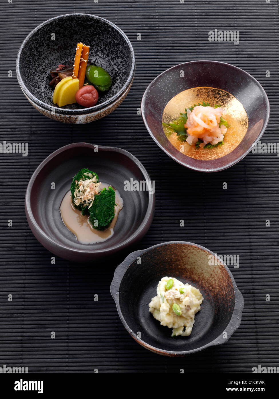Individual japanese gourmet appetizers hi-res stock photography and ...