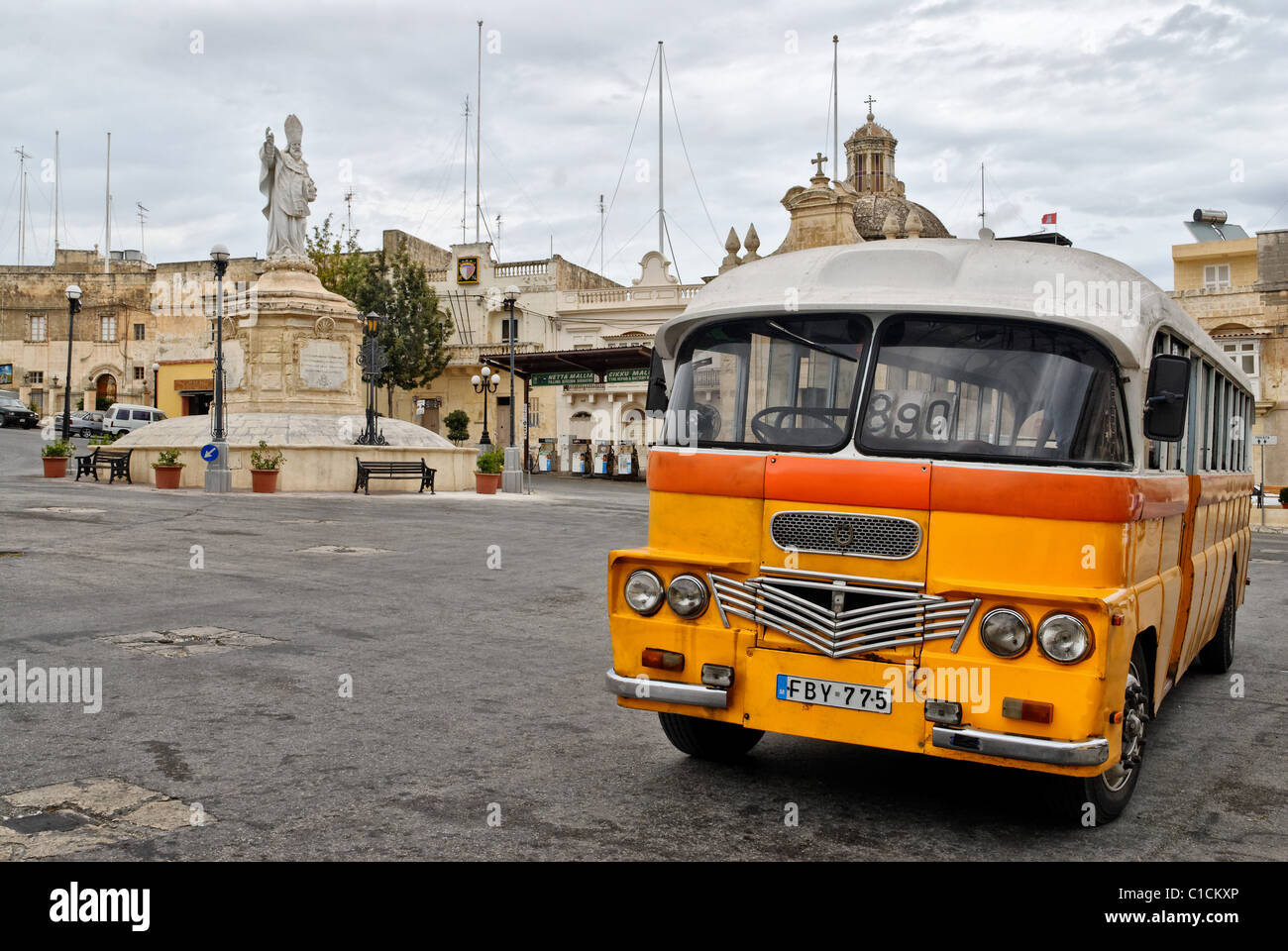 Maltese Bus - Siggiewi, Malta Stock Photo - Alamy