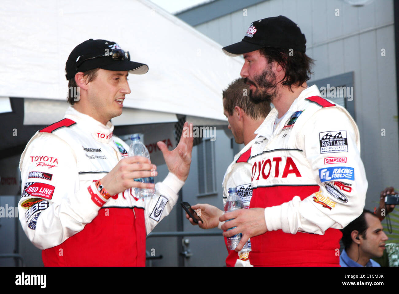 Ken Baker and Keanu Reeves Celebrity race practice session at the ...