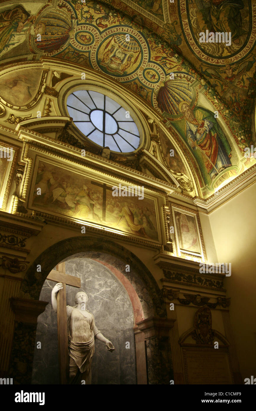 detail inside basilica di santa croce in gerusalemme, rome Stock Photo ...