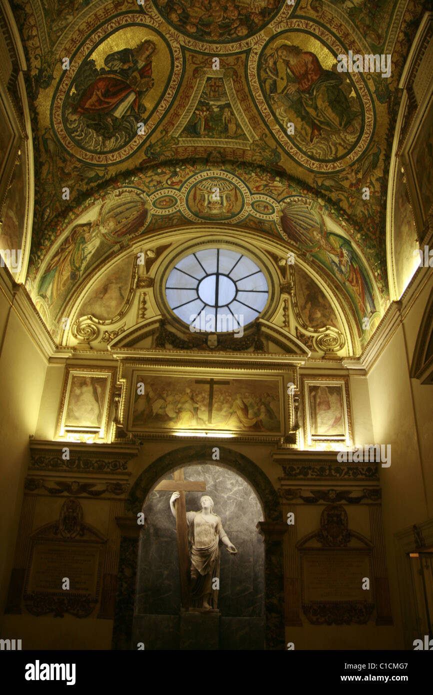 detail inside basilica di santa croce in gerusalemme, rome Stock Photo ...