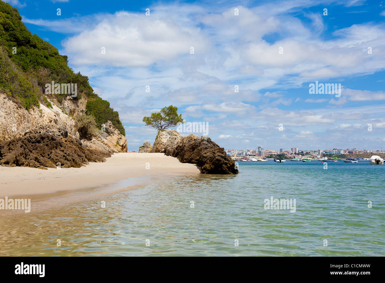 Beautiful beach of Setubal in Portugal Stock Photo - Alamy
