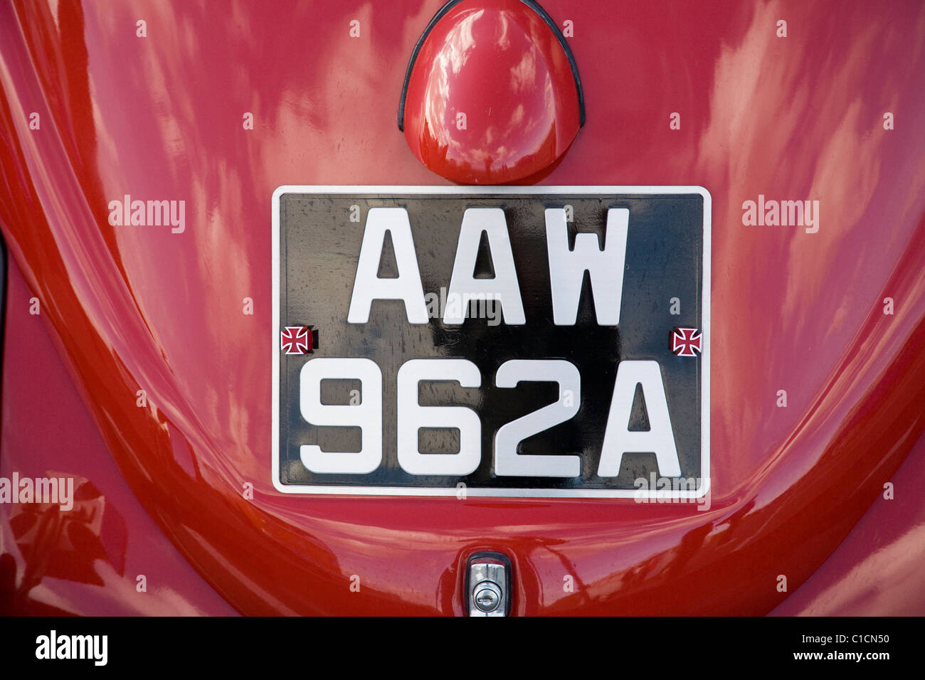 VW Beetle rear number plate Stock Photo - Alamy
