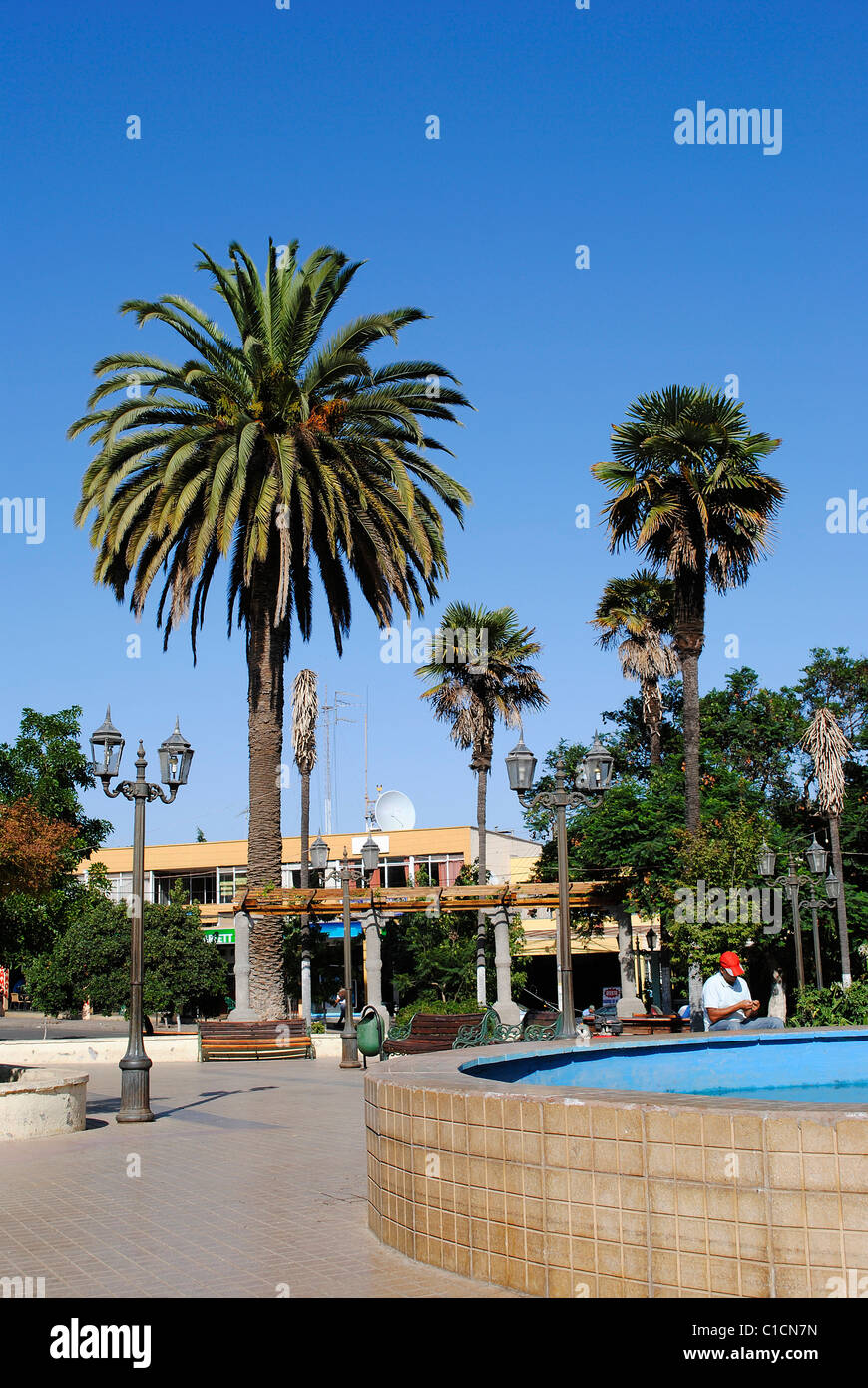 Square of the city of La Ligua, Chile Stock Photo - Alamy