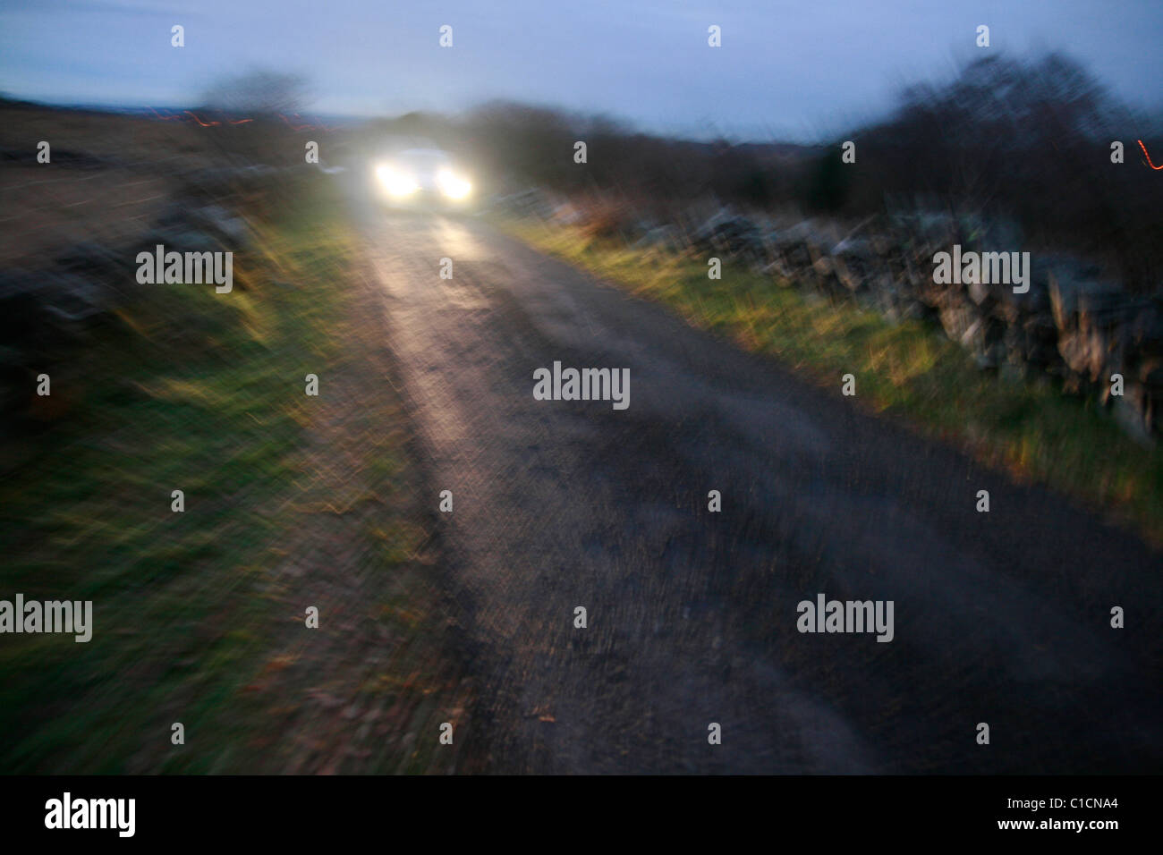 Street lighting on country lane hi-res stock photography and images - Alamy