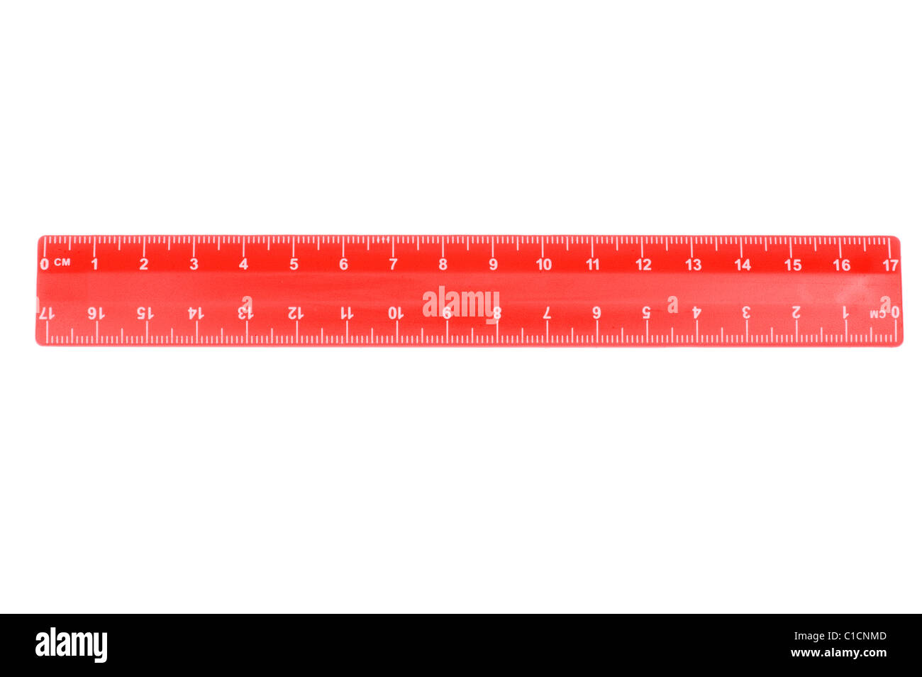object on white - ruler close up Stock Photo - Alamy