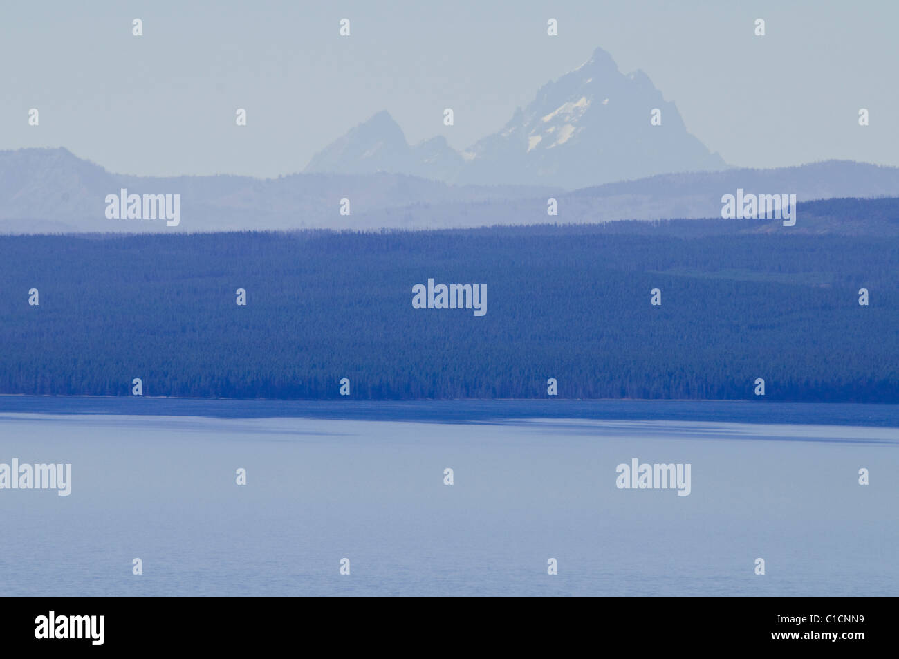 Lake Yellowstone,Butte Turnoff,Views of Teton Range Mountains,Dot ...