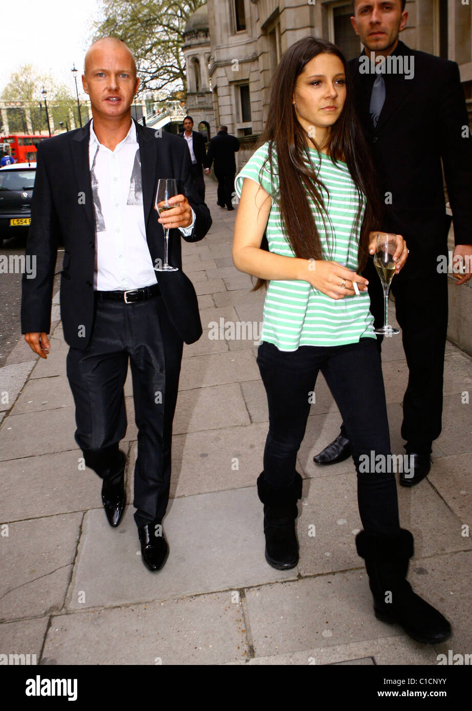 Guests arrive for the wedding of patsy kensit healy london hi-res stock ...