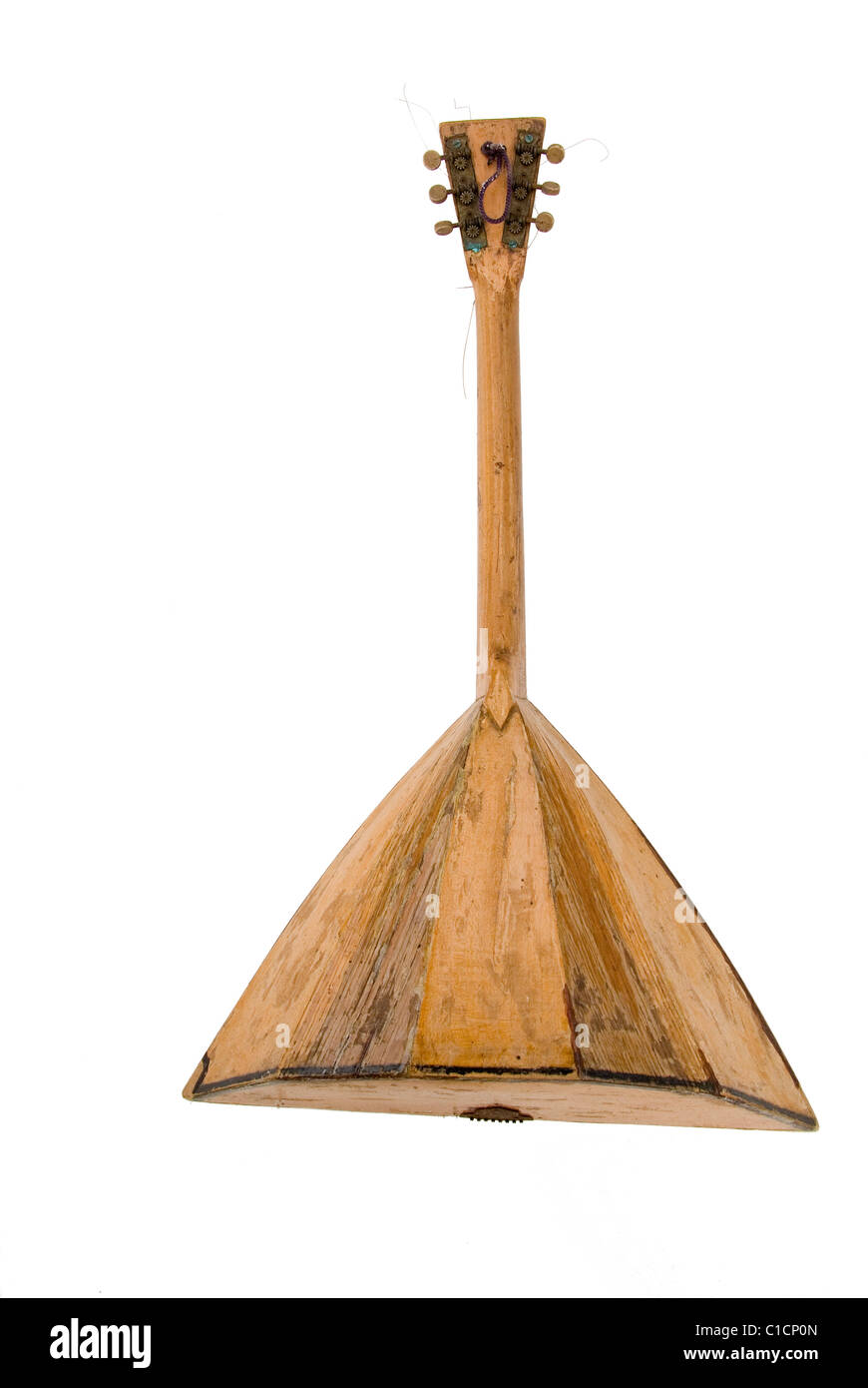 Antique wooden musical instrument isolated on white background Stock ...