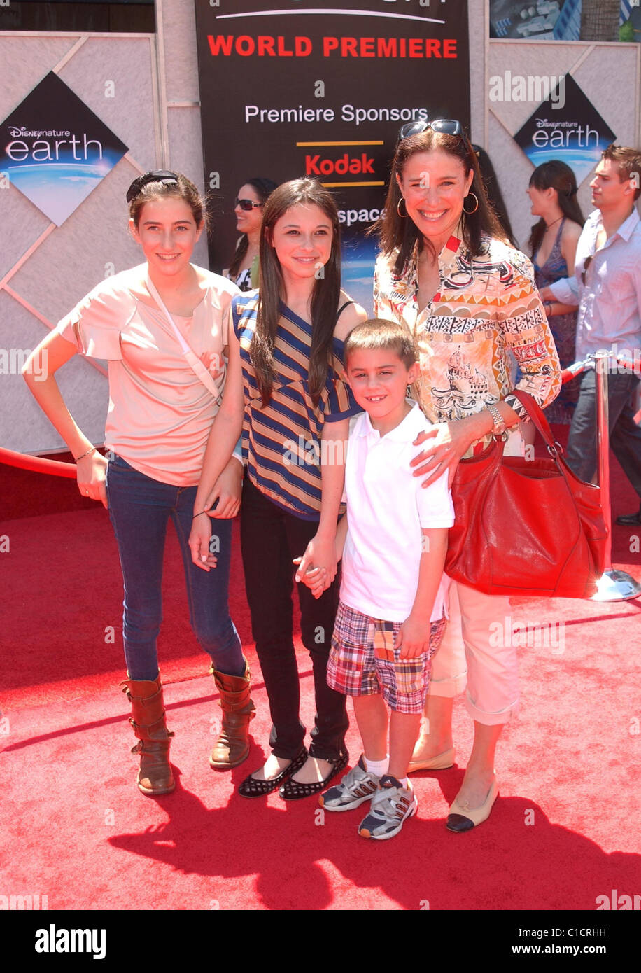 Mimi Rogers and family World Premiere of 'Disneynature: earth' held at ...