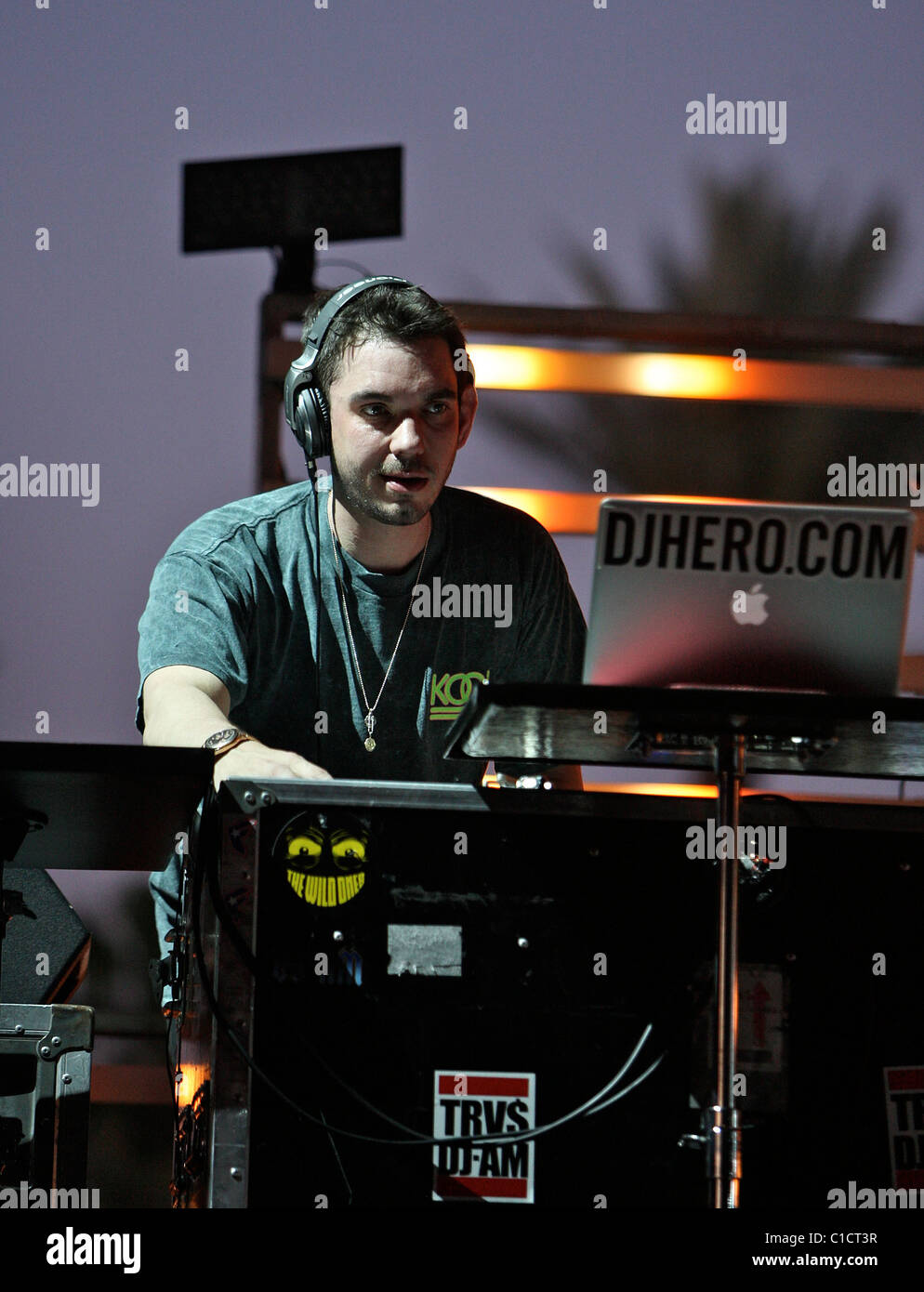 DJ AM aka Adam Goldstein performing Coachella Music Festival 2009 - Day ...