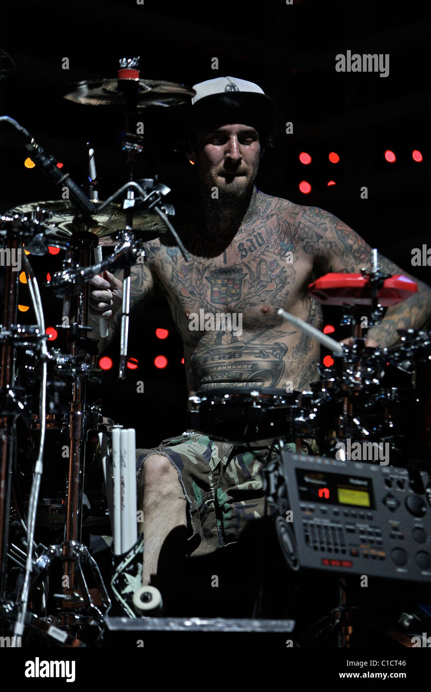 Travis Barker performing Coachella Music Festival 2009 - Day 2 Indio ...