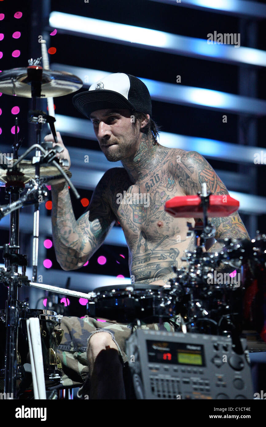 Travis Barker performing Coachella Music Festival 2009 - Day 2 Indio ...