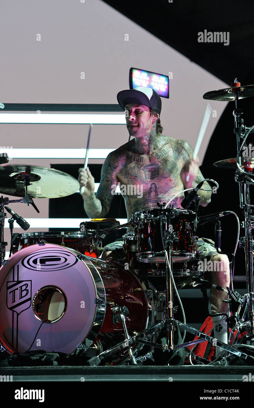 Travis Barker performing Coachella Music Festival 2009 - Day 2 Indio ...