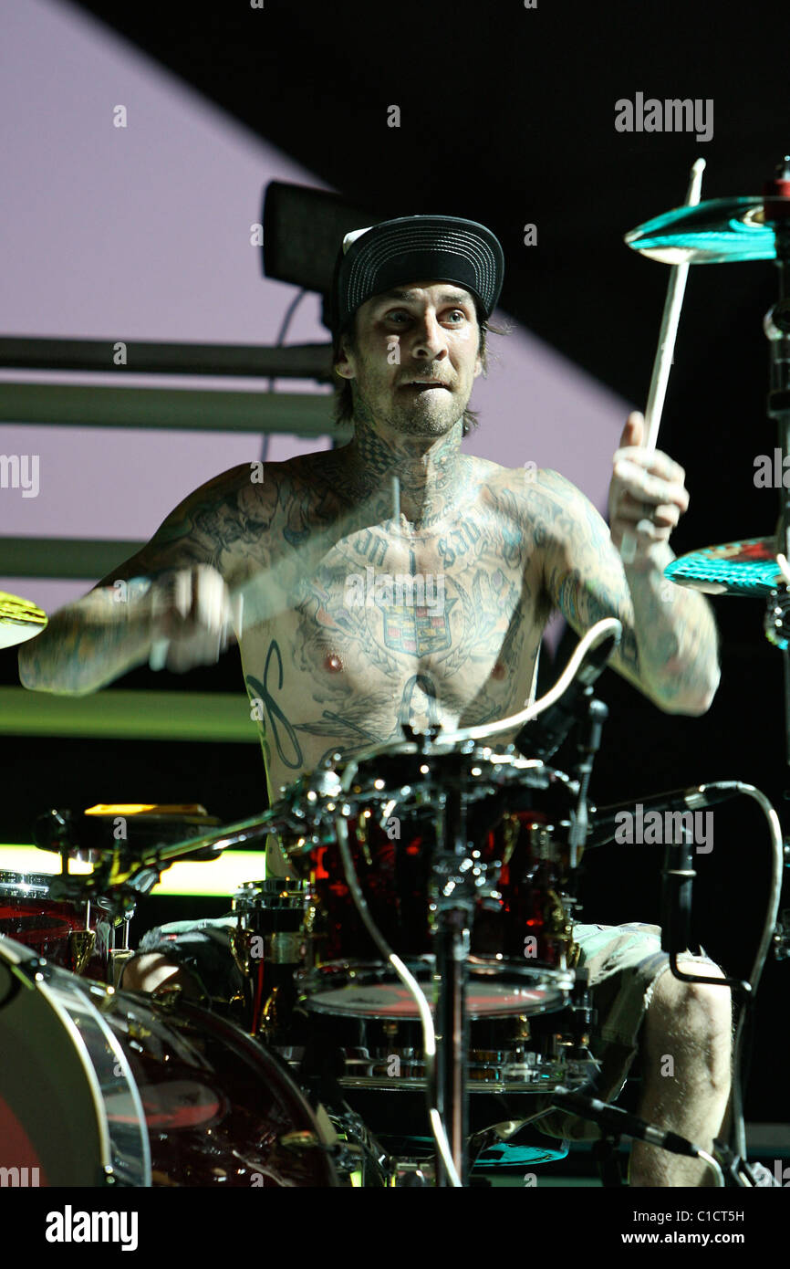 Travis Barker performing Coachella Music Festival 2009 - Day 2 Indio ...
